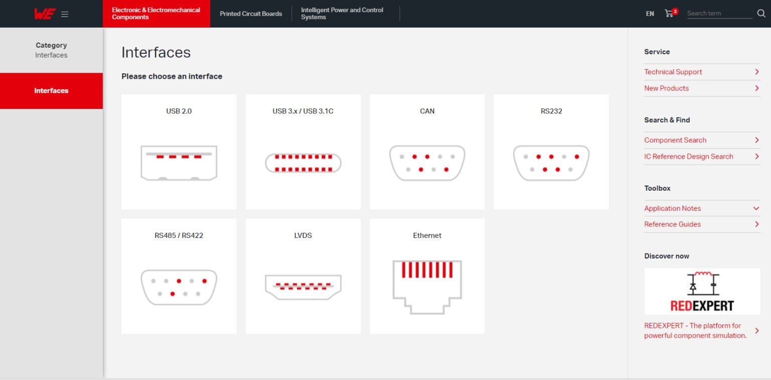 Würth Elektronik desde la aplicación y el componente