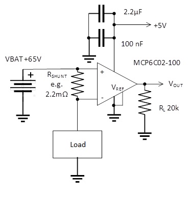 Detección de corriente con pistas de la placa de circuito impreso