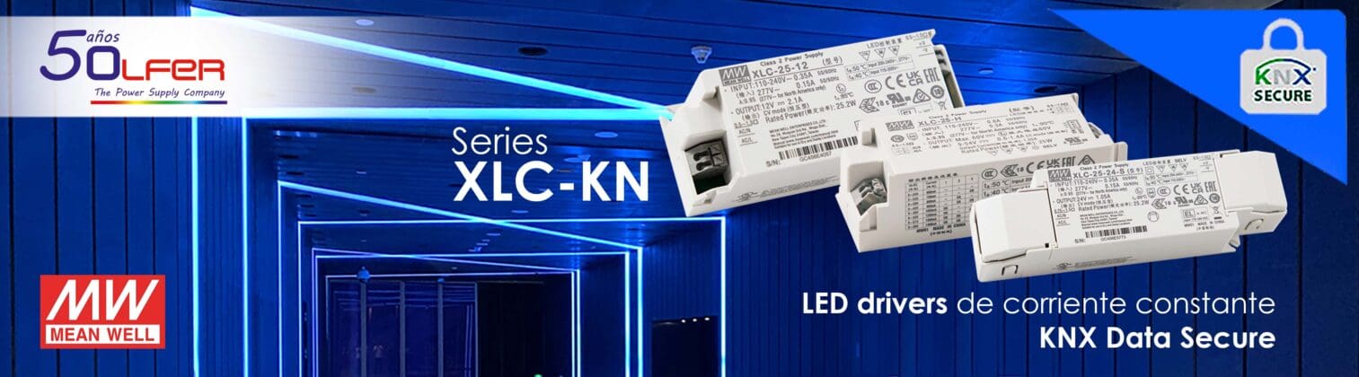Série XLC-KN: Drivers de LED de corrente constante com KNX Data Secure